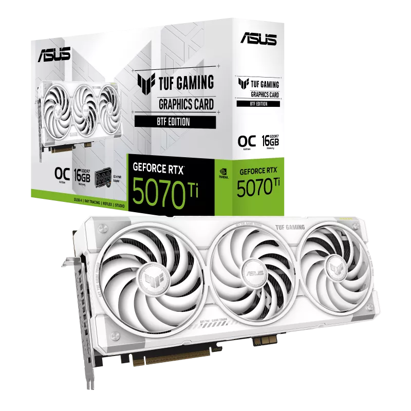 ASUS TUF GAMING GeForce RTX 5070 Ti | BTF White OC 16GB GPU
